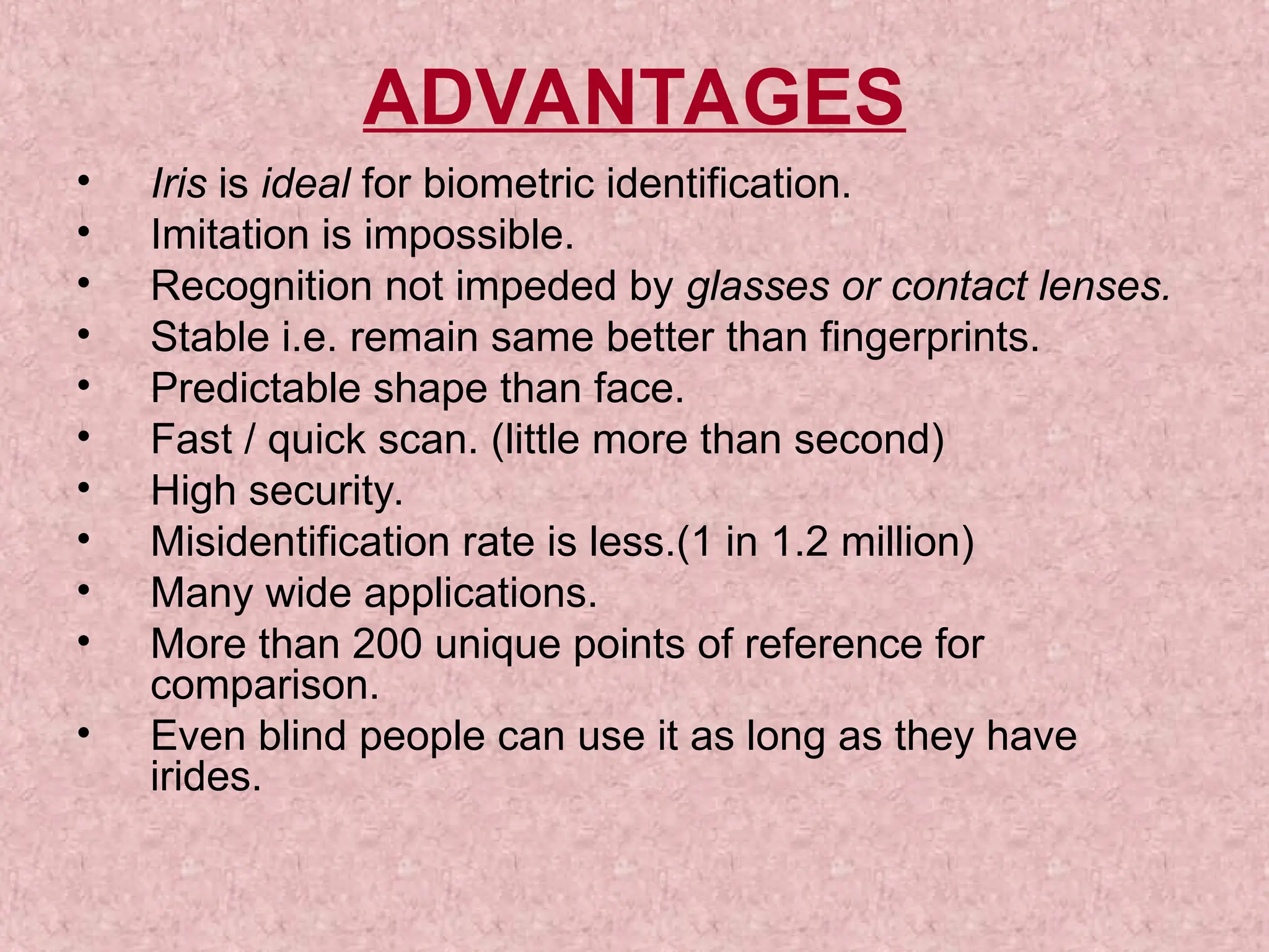 Envisioning the future using iris scanning biometrics | PPT