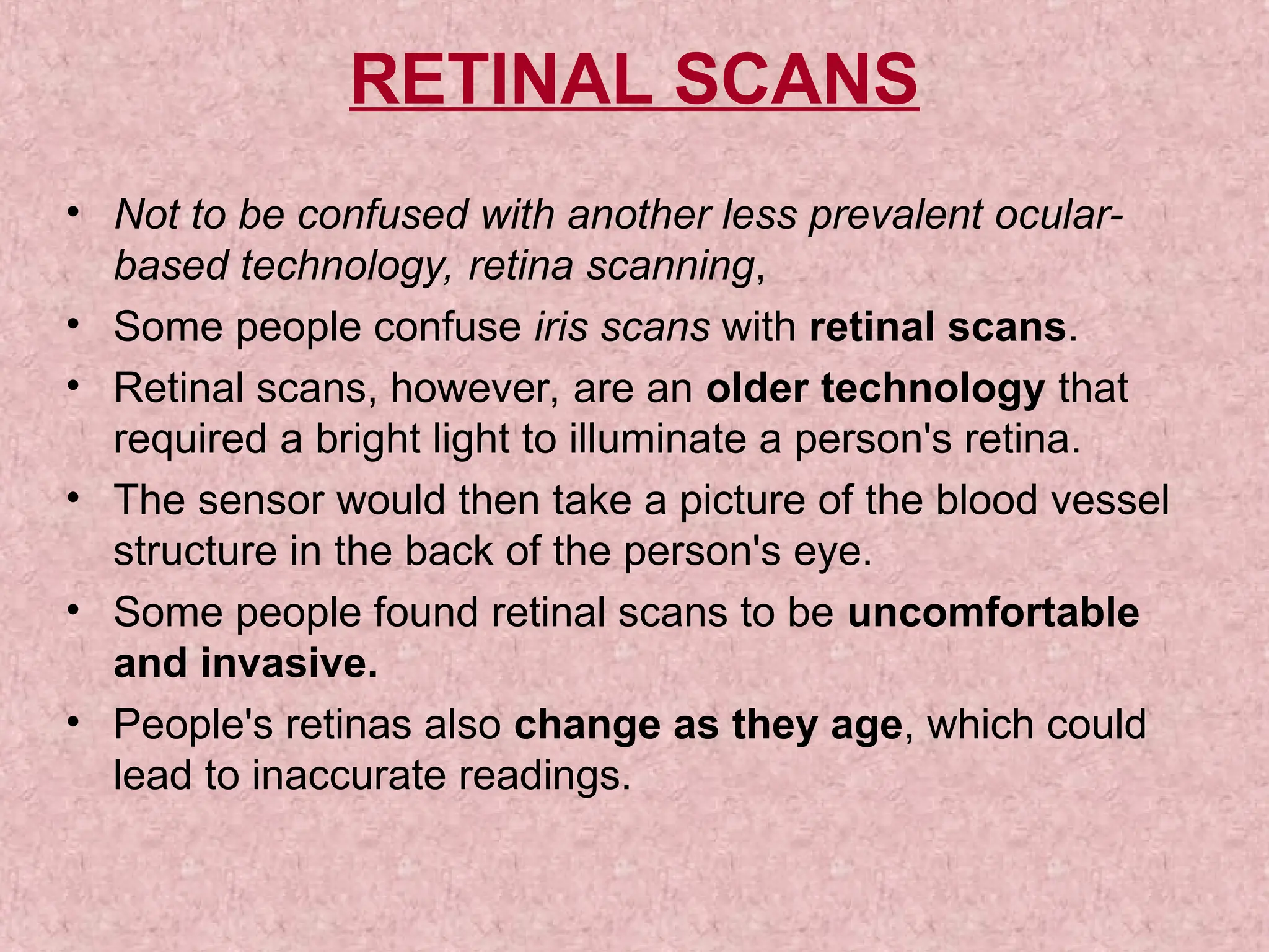 Envisioning the future using iris scanning biometrics | PPT