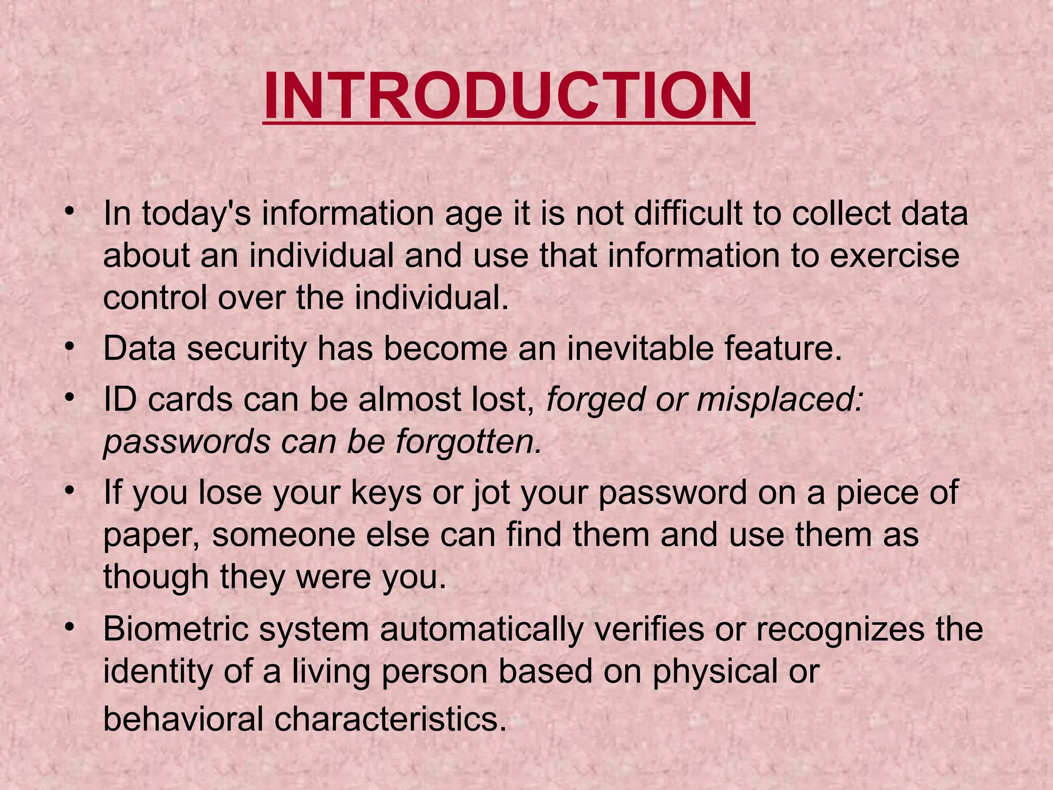 Envisioning the future using iris scanning biometrics | PPT