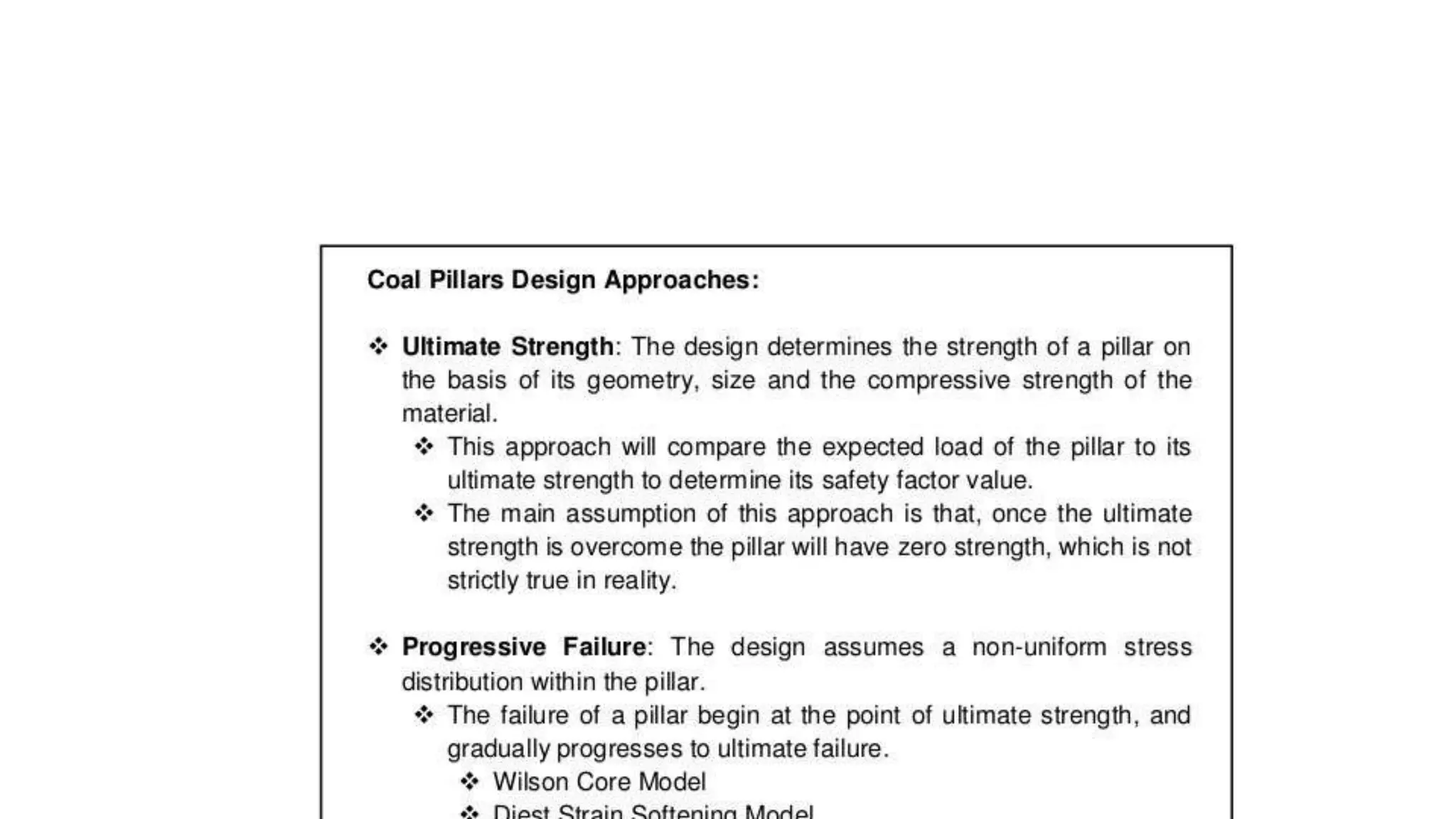 Coal pillar strength and load Calculation | PPT