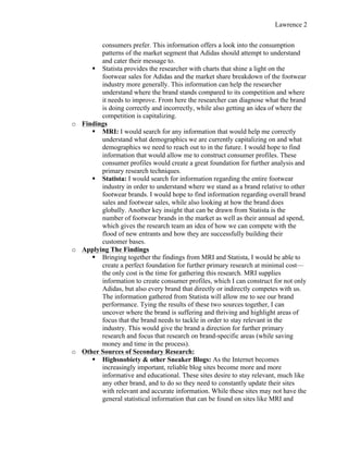 Adidas 'Sneakerhead Market' Research Plan | PDF