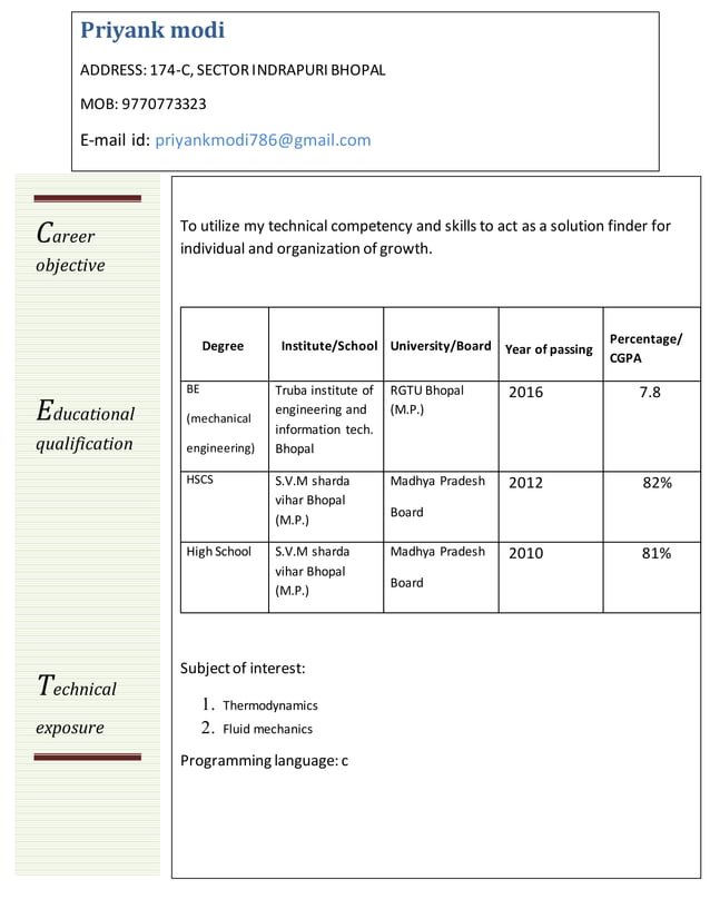 priyank resume1 | DOCX