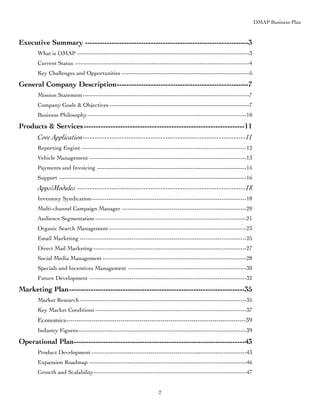 DMAP Business Plan DRAFT | PDF