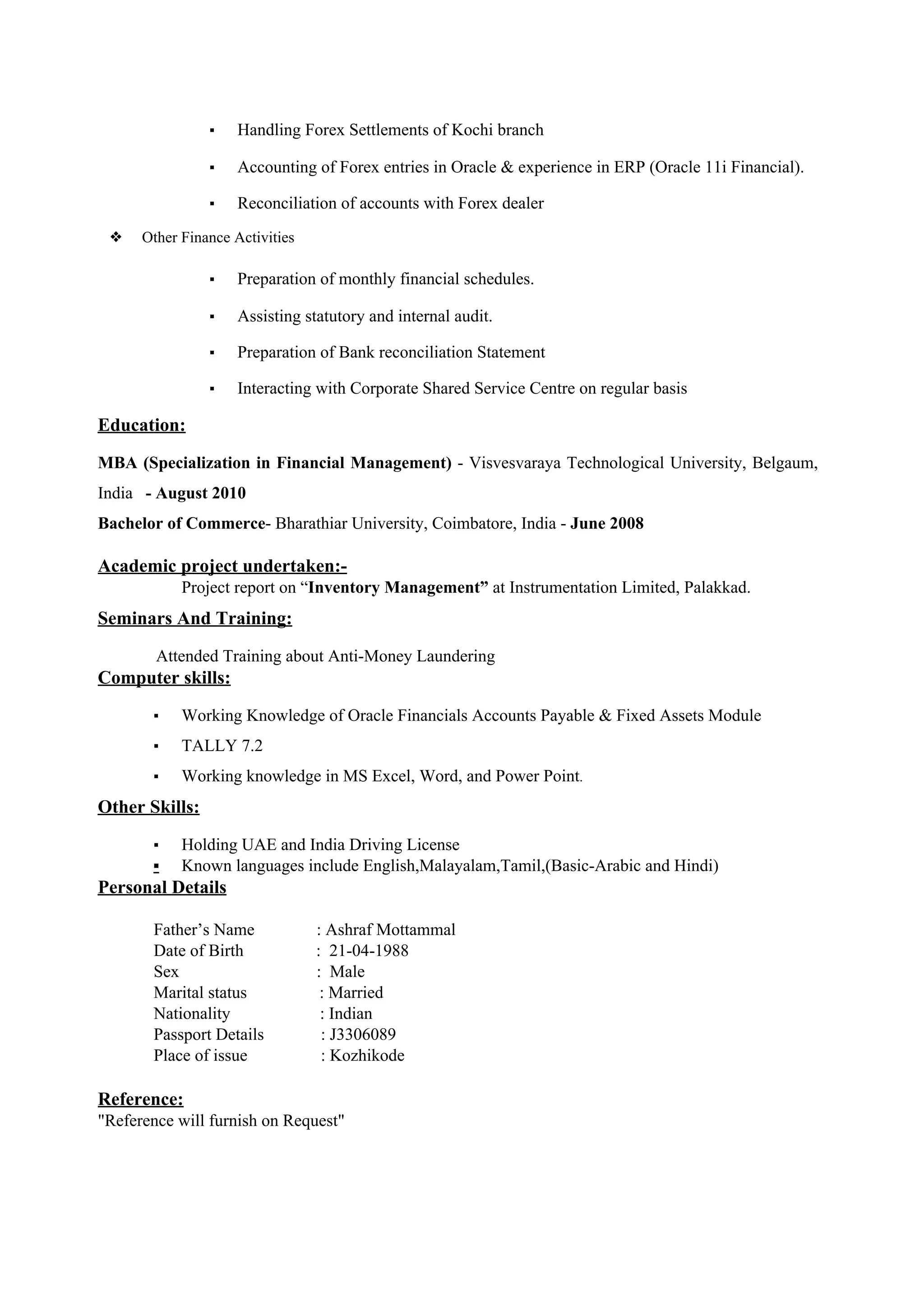 CV_MOHAMMED AHRAF | PDF