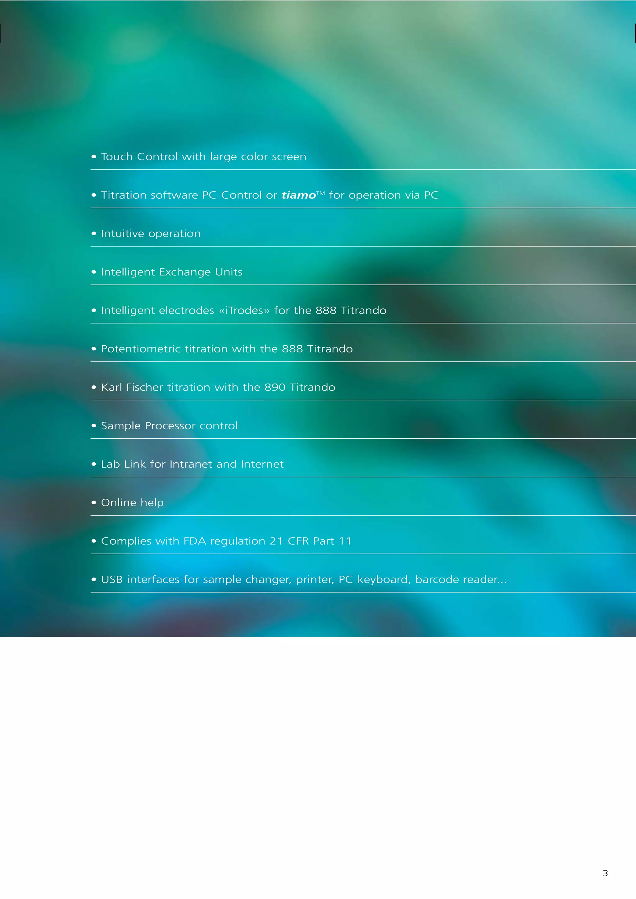 888 Titrando for Titration Applications from Metrohm | PDF