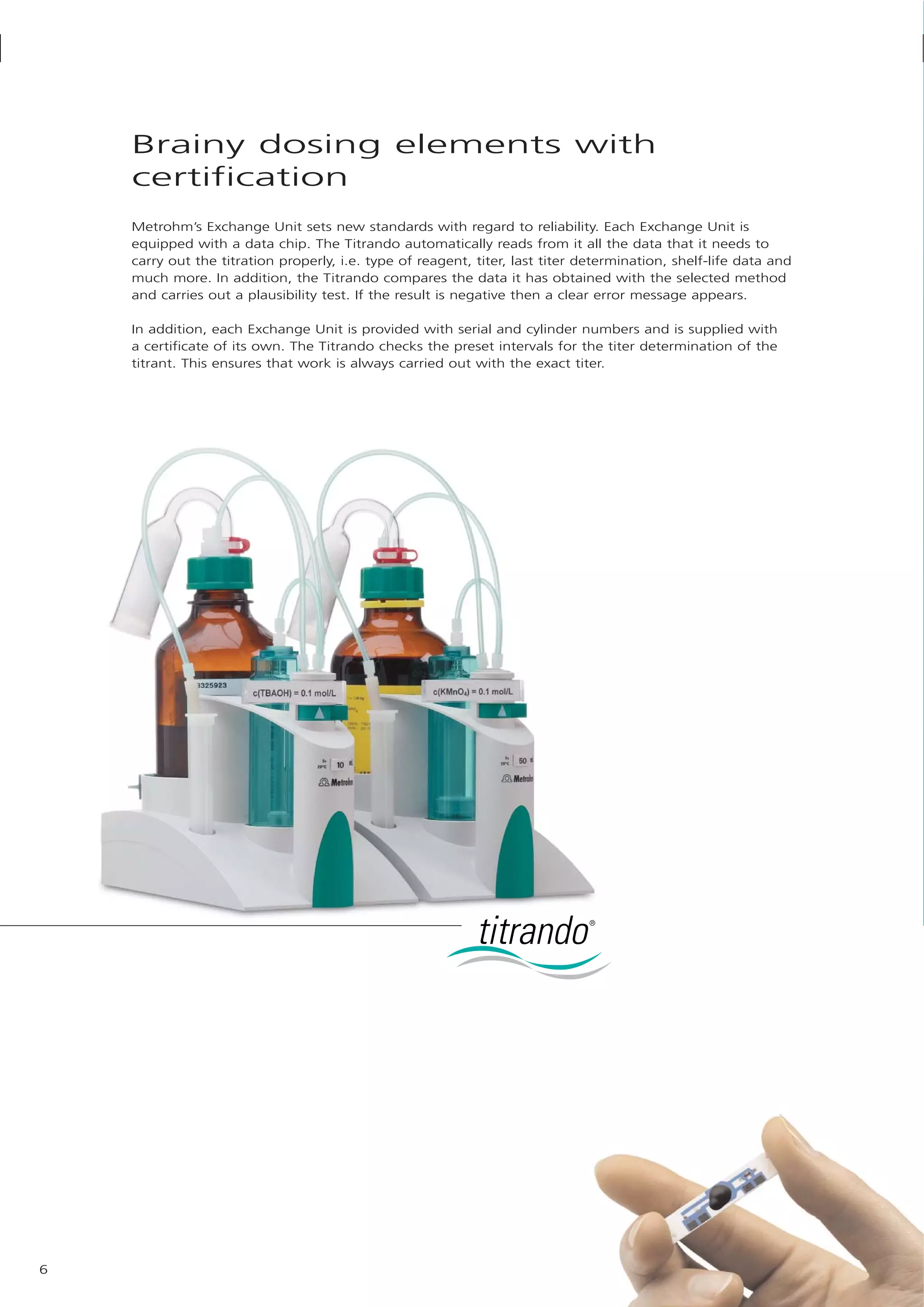 888 Titrando for Titration Applications from Metrohm | PDF