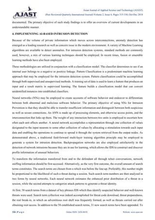 Analysis of Artificial Intelligence Techniques for Network Intrusion Detection and Intrusion ...