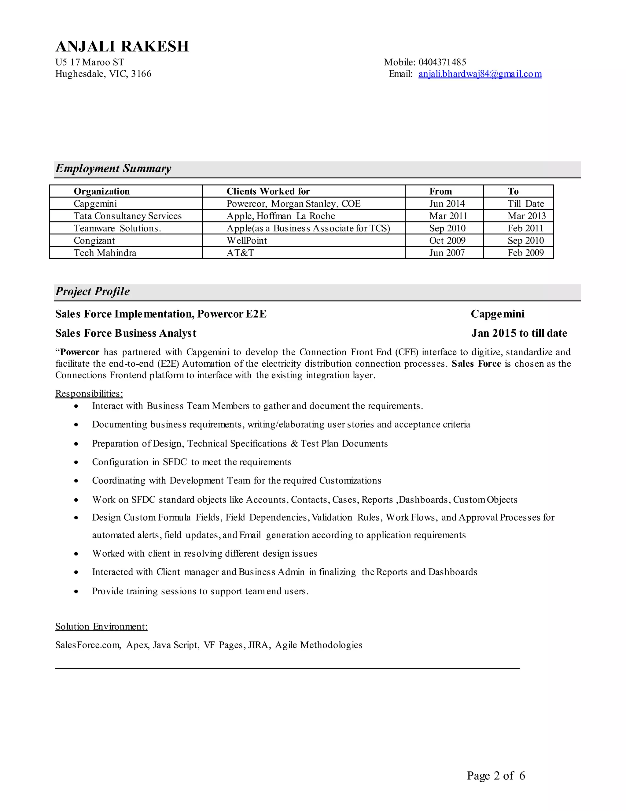 Resume_Anjali Rakesh_BA_Sales Force | DOCX