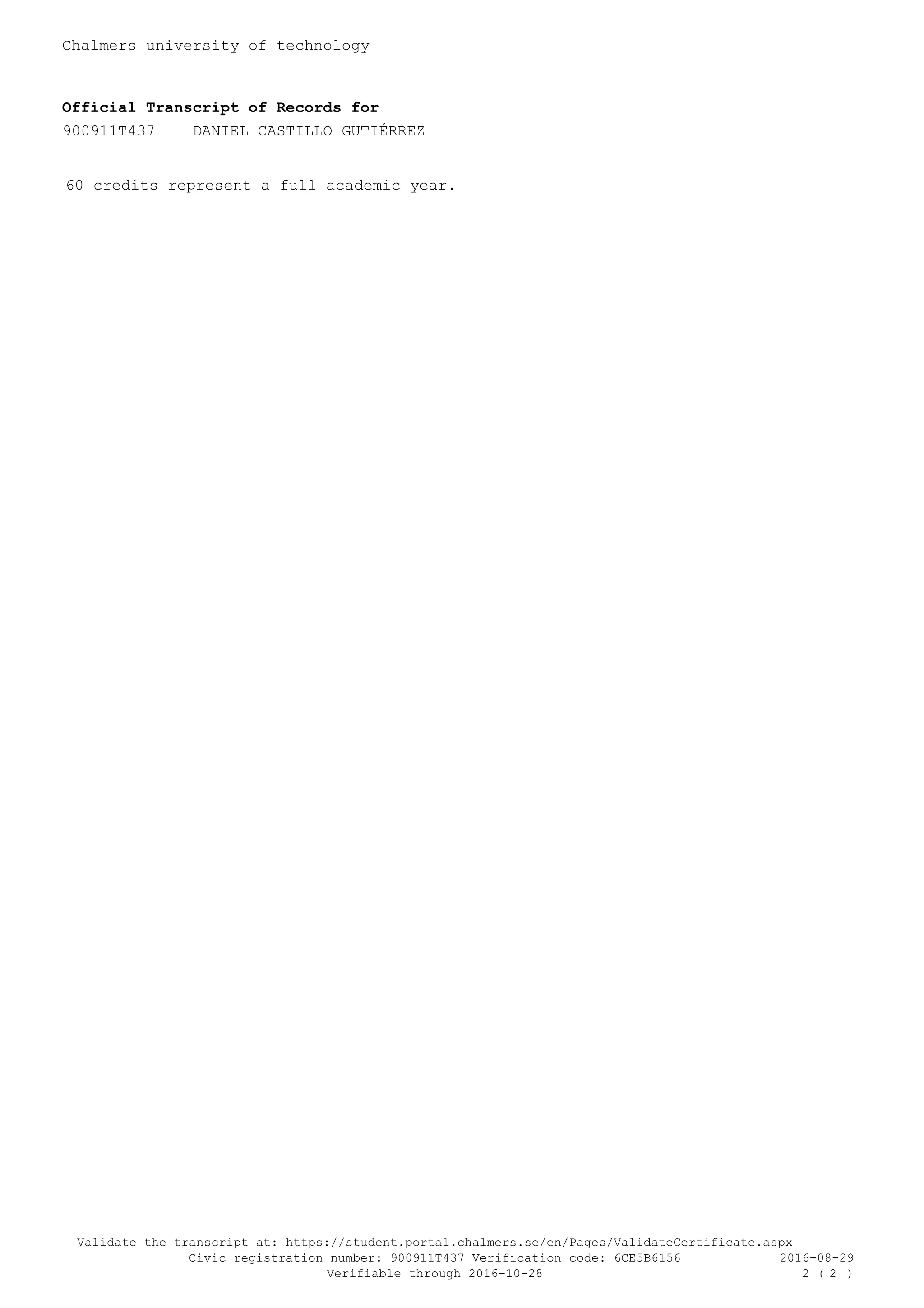 Chalmers_Transcript_Certificate | PDF