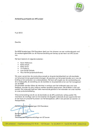 Aanbeveling door CM | PDF