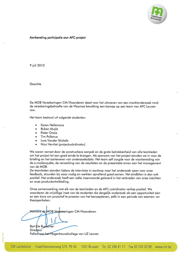 Aanbeveling door CM | PDF