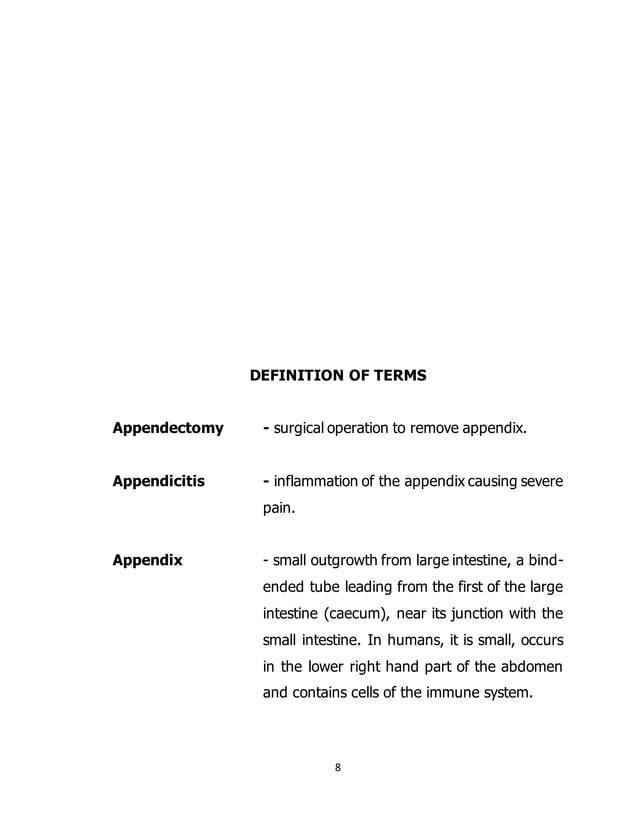 88887820 a-case-study-on-acute-appendicitis | DOCX | Digestive Disorders | Diseases and Conditions