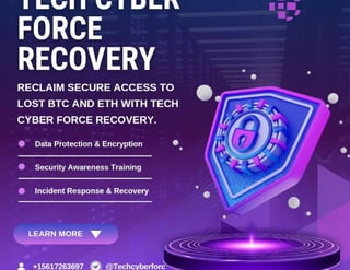 HIRE FAST USDT-BTC RECOVERY EXPERT\TECH CYBER FORCE RECOVERY | PDF | IT and Internet Support ...