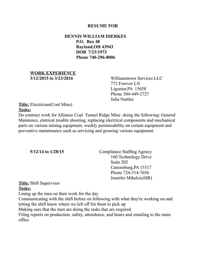 Dennis resume | PDF