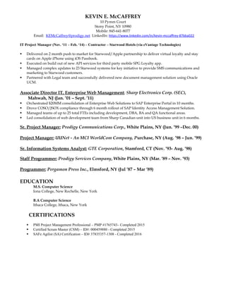 K. McCaffrey - Resume | DOC