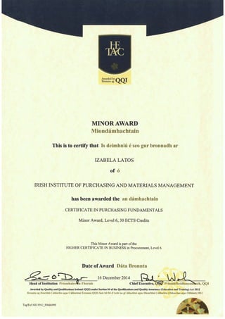 Minor Award | PDF