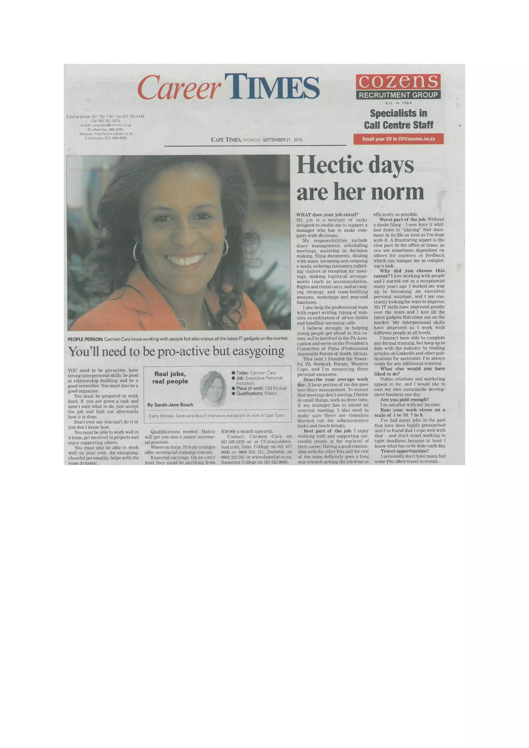 Career Times 21Sept2015 | PDF