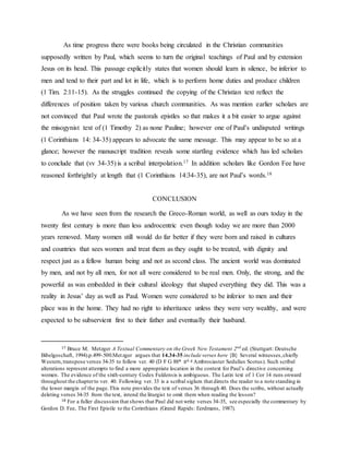 THE PAULINE CONCEPT OF WOMEN ANDROCENTRIC OR CHRISTOCENTRIC | DOCX