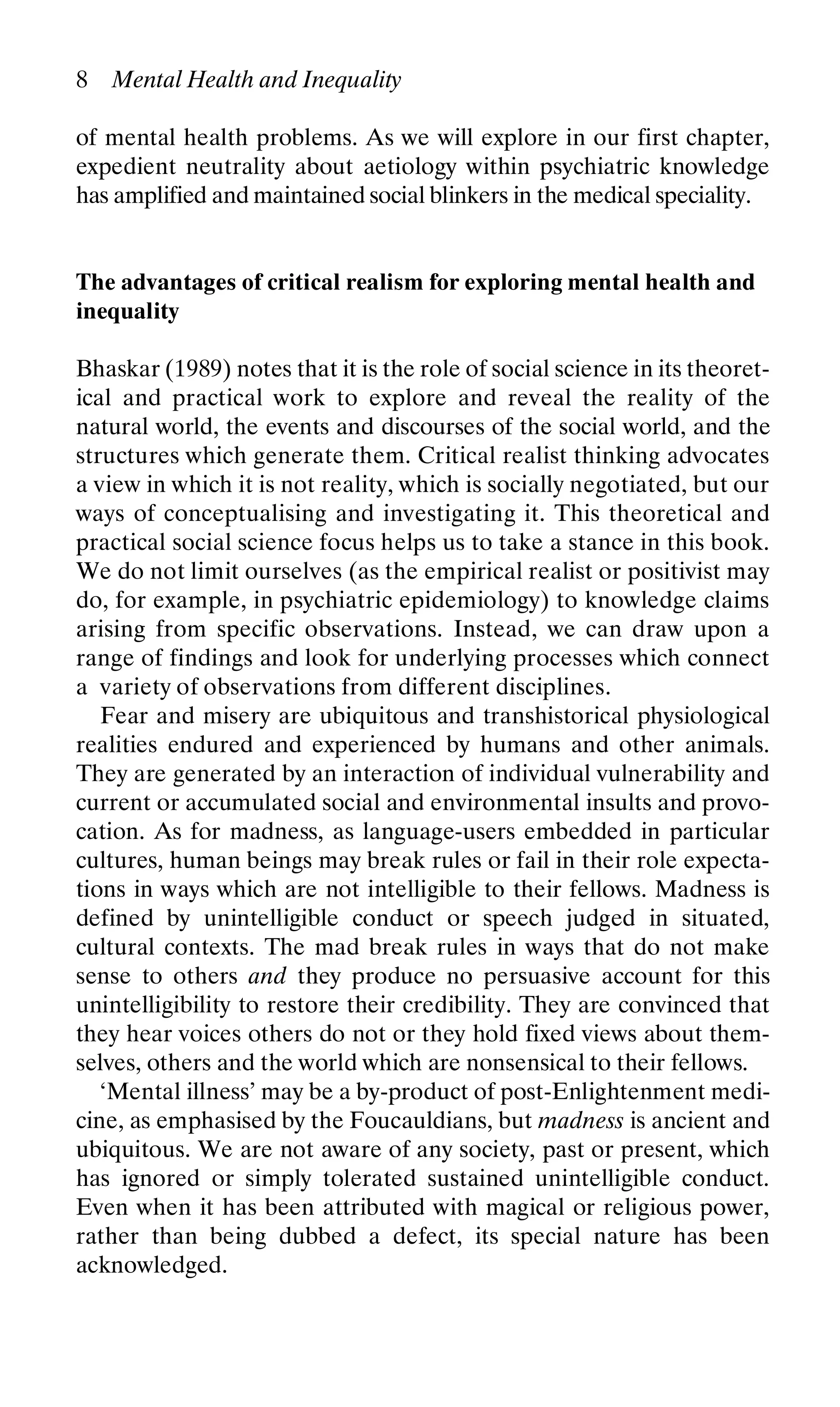 Mental Health And Inequality Anne Rogers David Pilgrim | PDF
