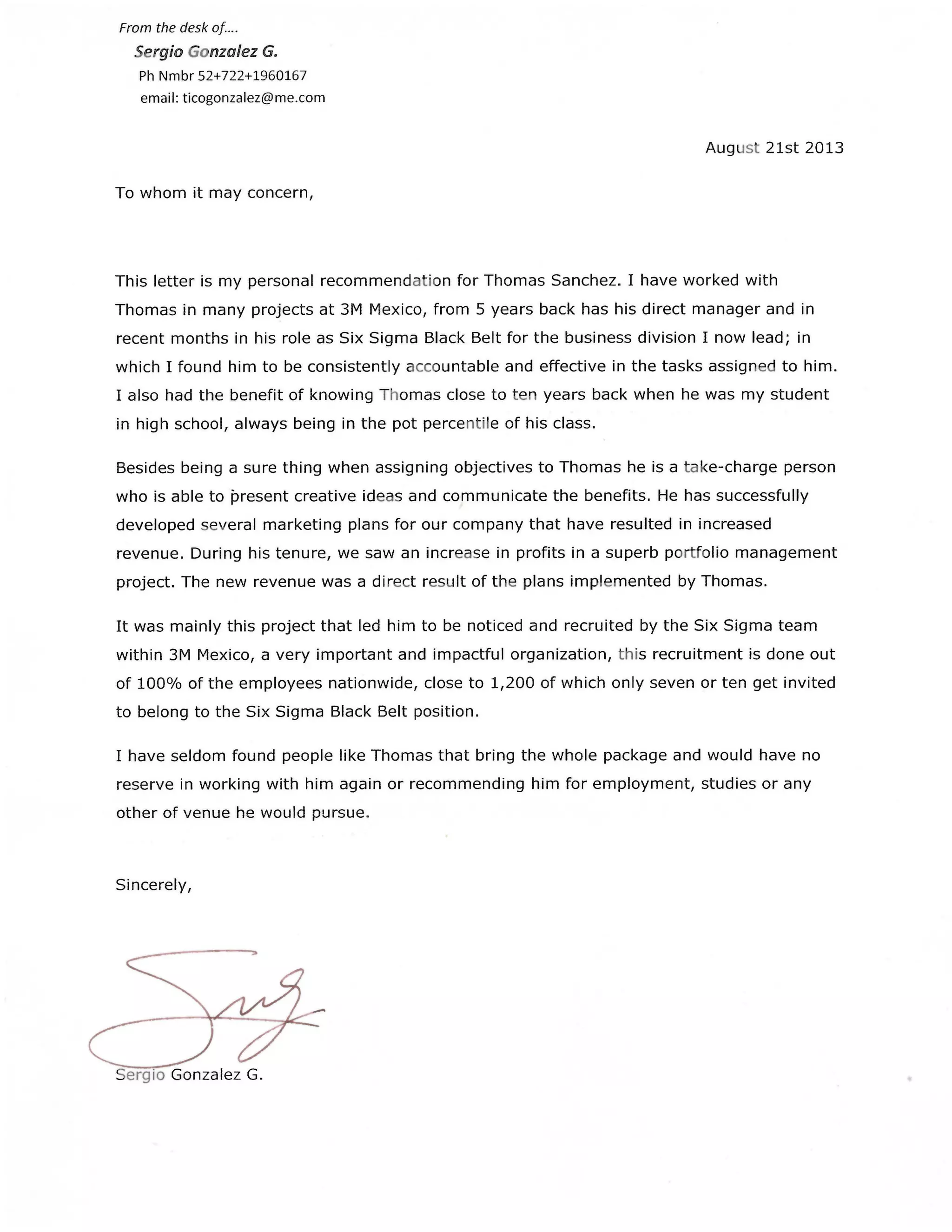 Sergio Gonzalez 3M | PDF