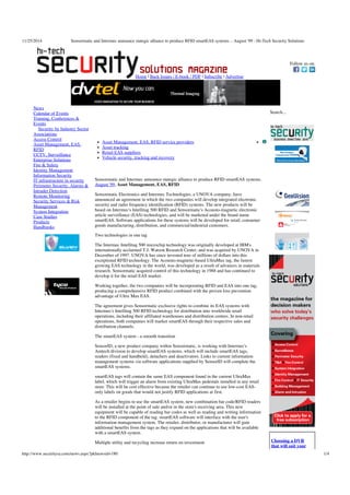 Sensormatic and Intermec...Tech Security Solutions | PDF | Wearable Technology | Consumer ...