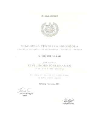 Certificate Chalmers 1 | PDF