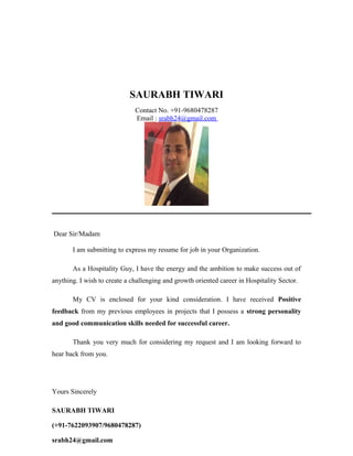 Rusume SAURABH TIWARI | DOC