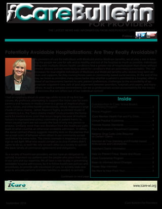 iCare Provider Bulletin September 2016 | PDF | Health Insurance | Insurance