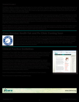iCare Provider Bulletin September 2016 | PDF