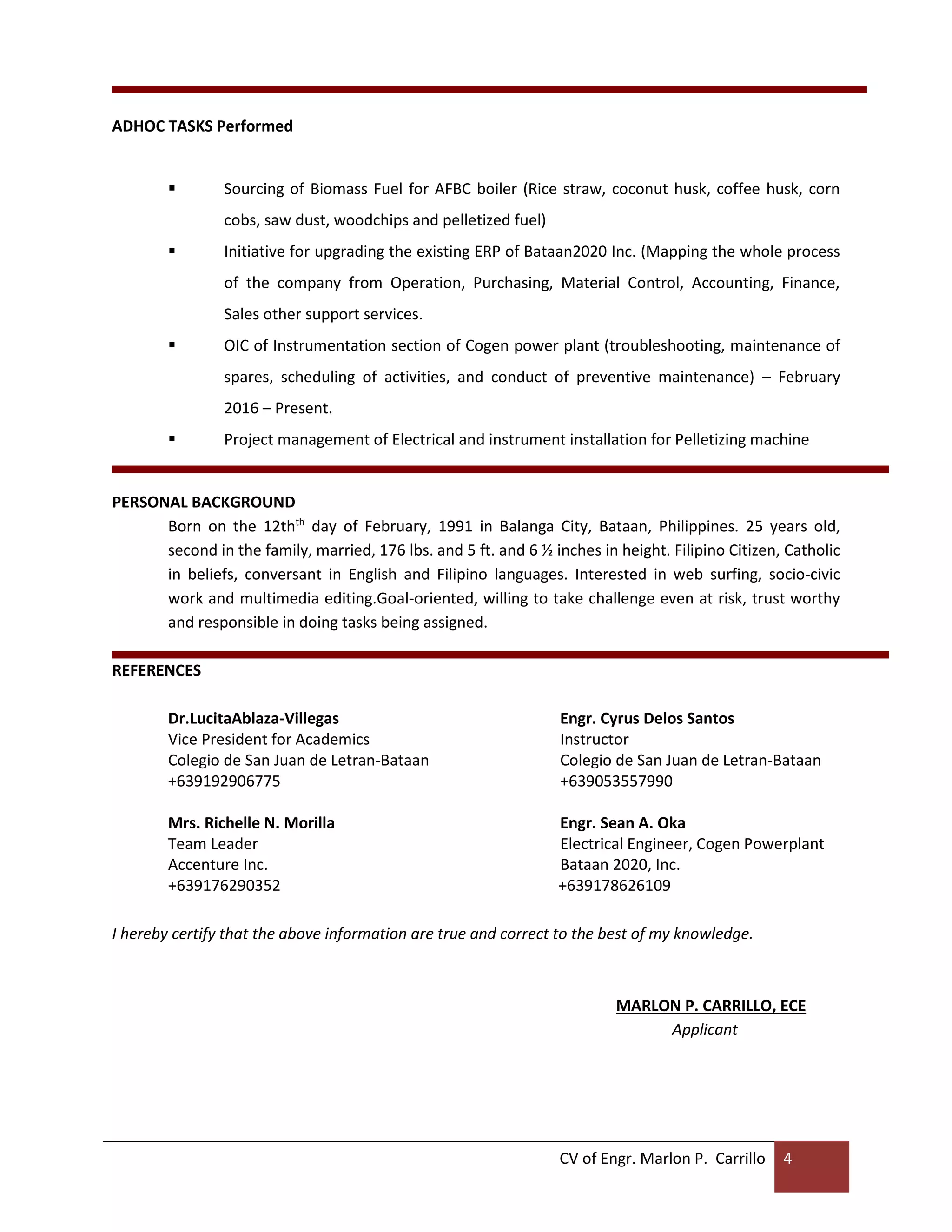 Marlon P. Carrillo -RESUME | PDF