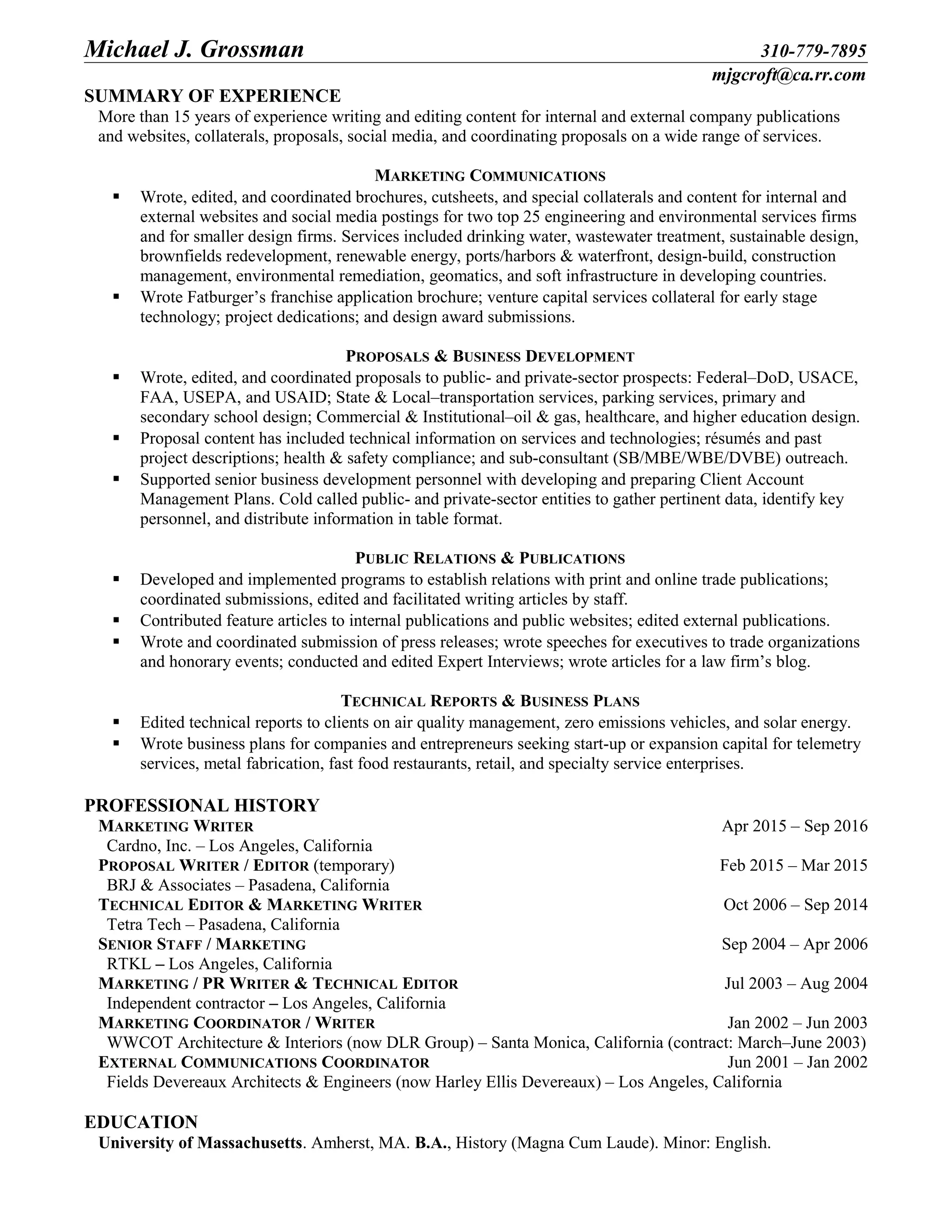 MichaelGrossman_Resume | DOC