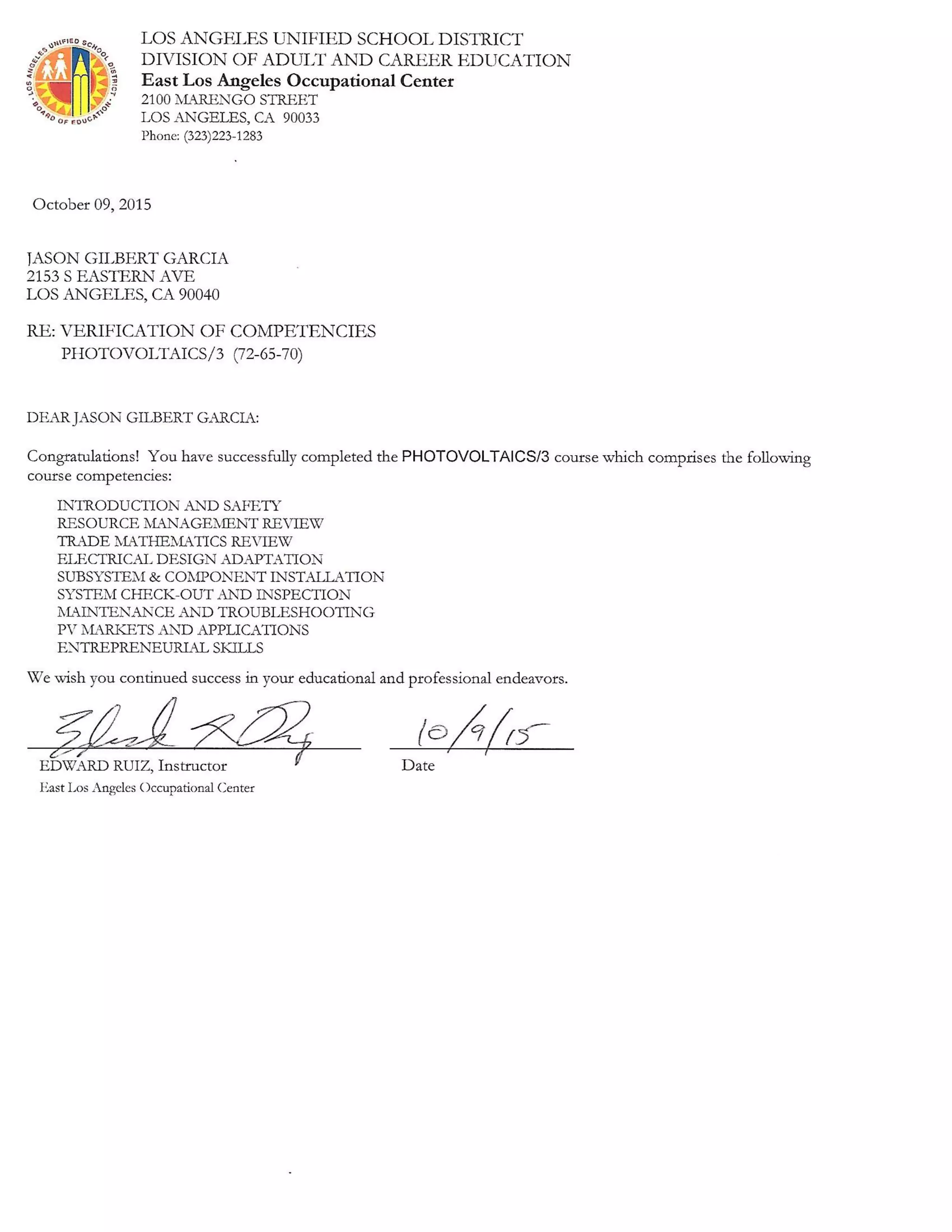 PV 3 CERT LETTER | PDF