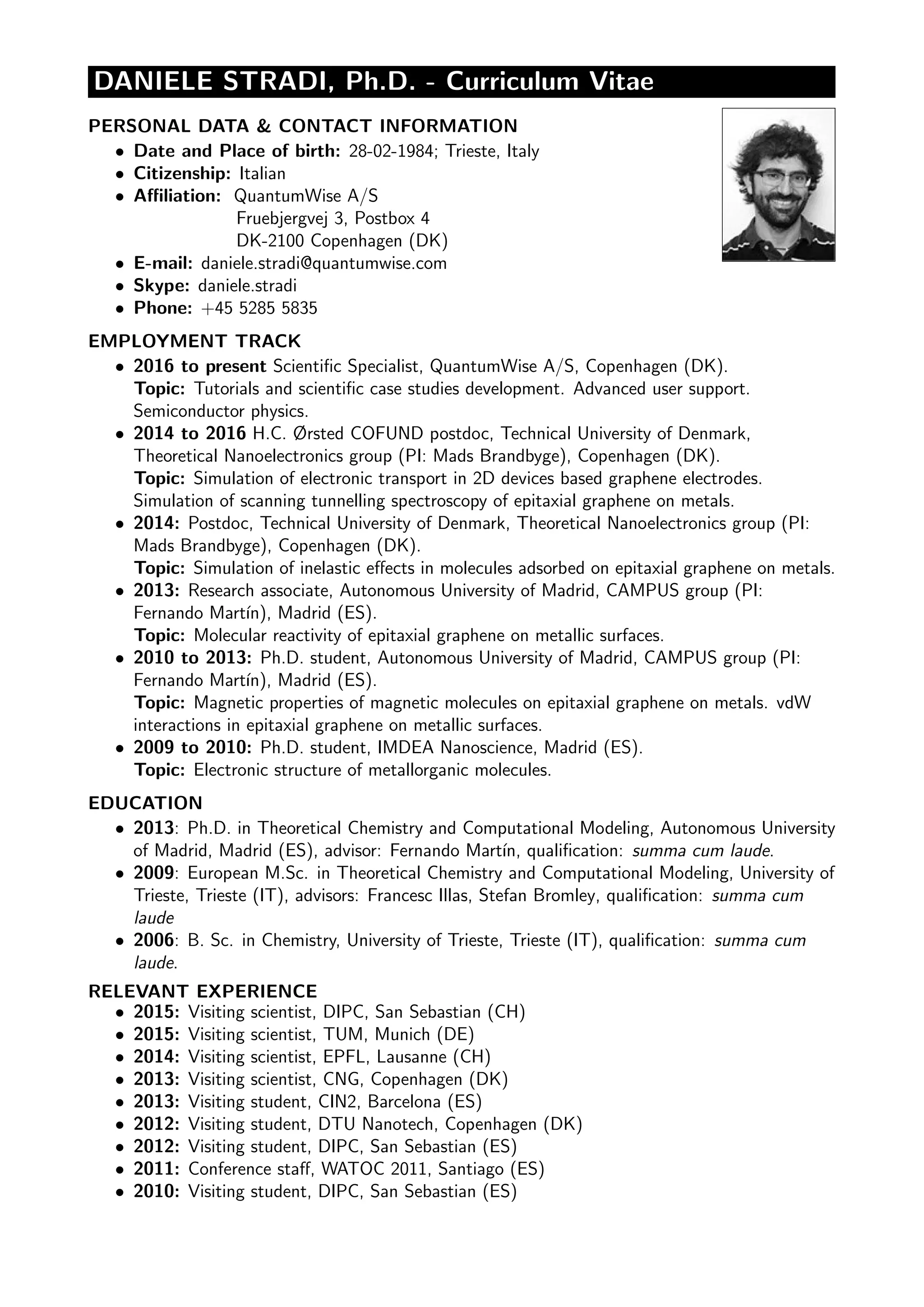 CV_short-Daniele_Stradi | PDF