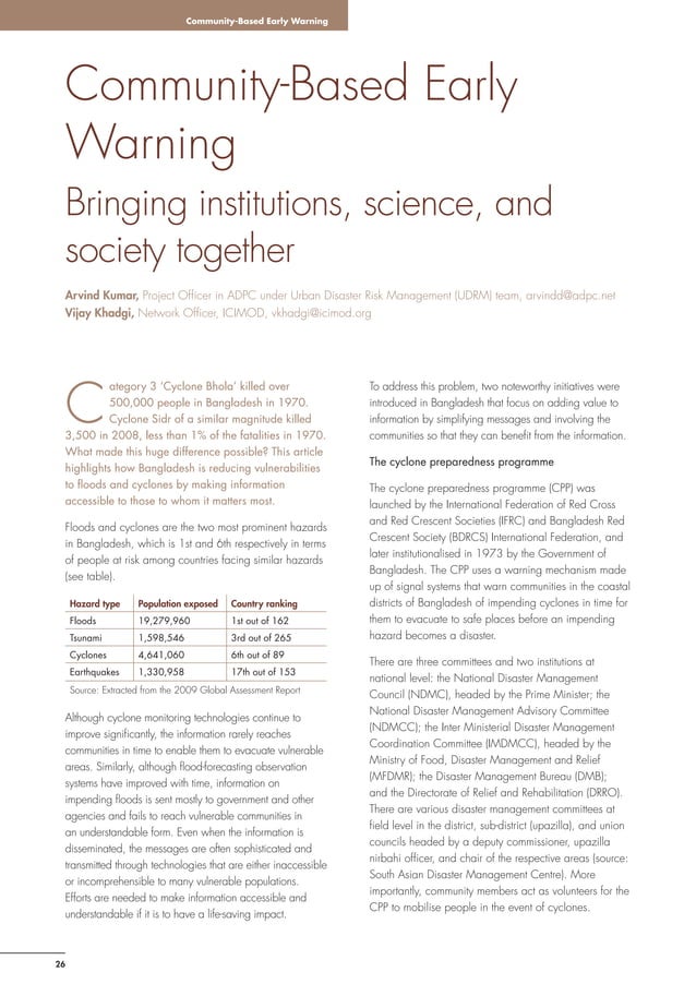 Community based Early Warning System | PDF | Weather | Science