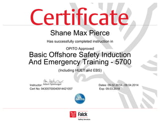 Shane Pierce Bosiet cert | PDF