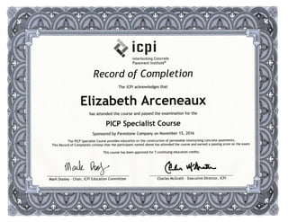 ICPI Permeable Interlocking Concrete Paver Specialist Certification 11 ...