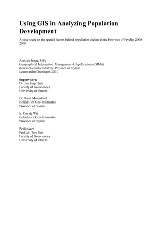 GIMA-Using-GIS-in-Analyzing-Population-Development-Alex-de-Jonge-2010 | PDF