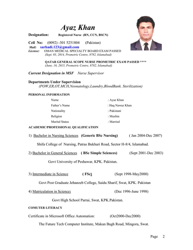 AYAZ CV 2015 PDF updated | PDF