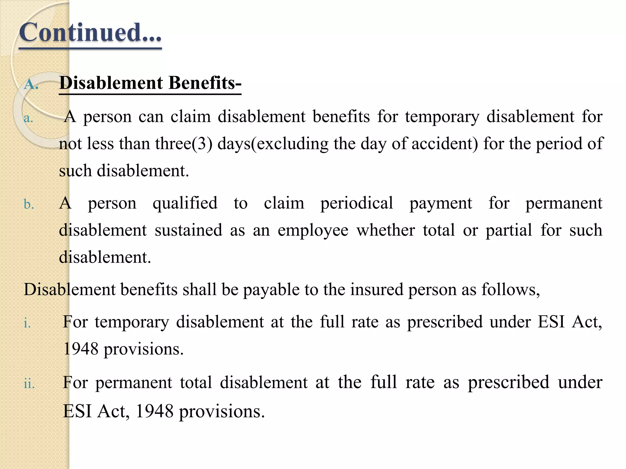 The Employee State Insurance[ESI] Act,1948 | PPT