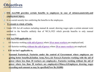 The Employee State Insurance[ESI] Act,1948 | PPT