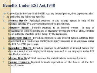 The Employee State Insurance[ESI] Act,1948 | PPT