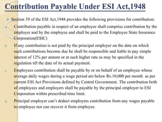 The Employee State Insurance[ESI] Act,1948 | PPT