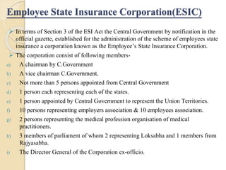 The Employee State Insurance[ESI] Act,1948 | PPT