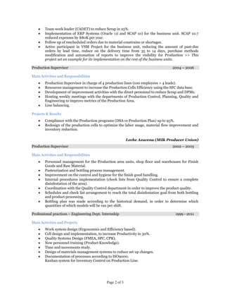 Elizabeth Rubio - CV-2 | PDF | Mechanical and Industrial Engineering ...