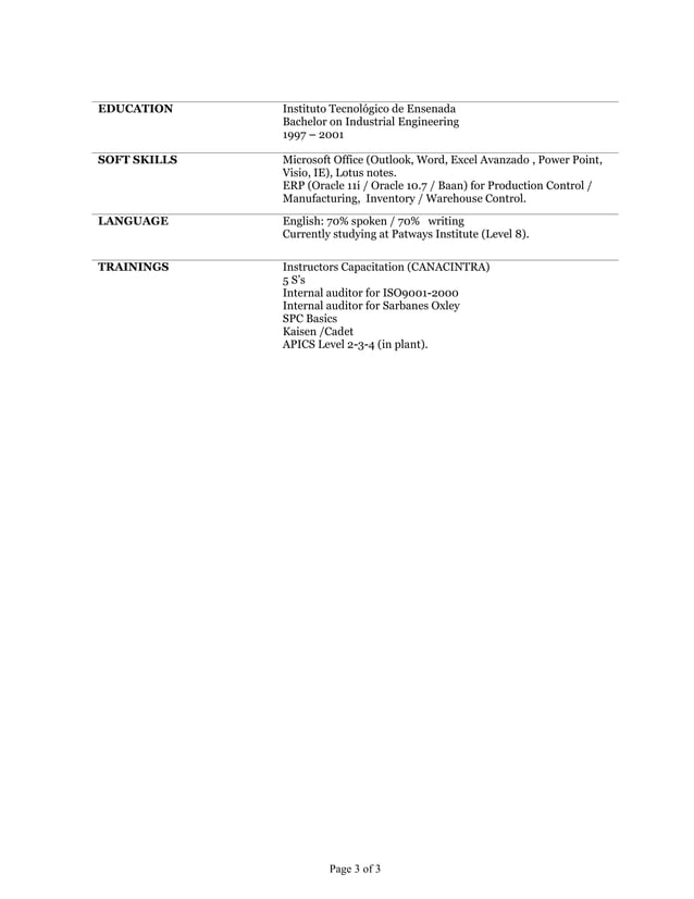 Elizabeth Rubio - CV-2 | PDF