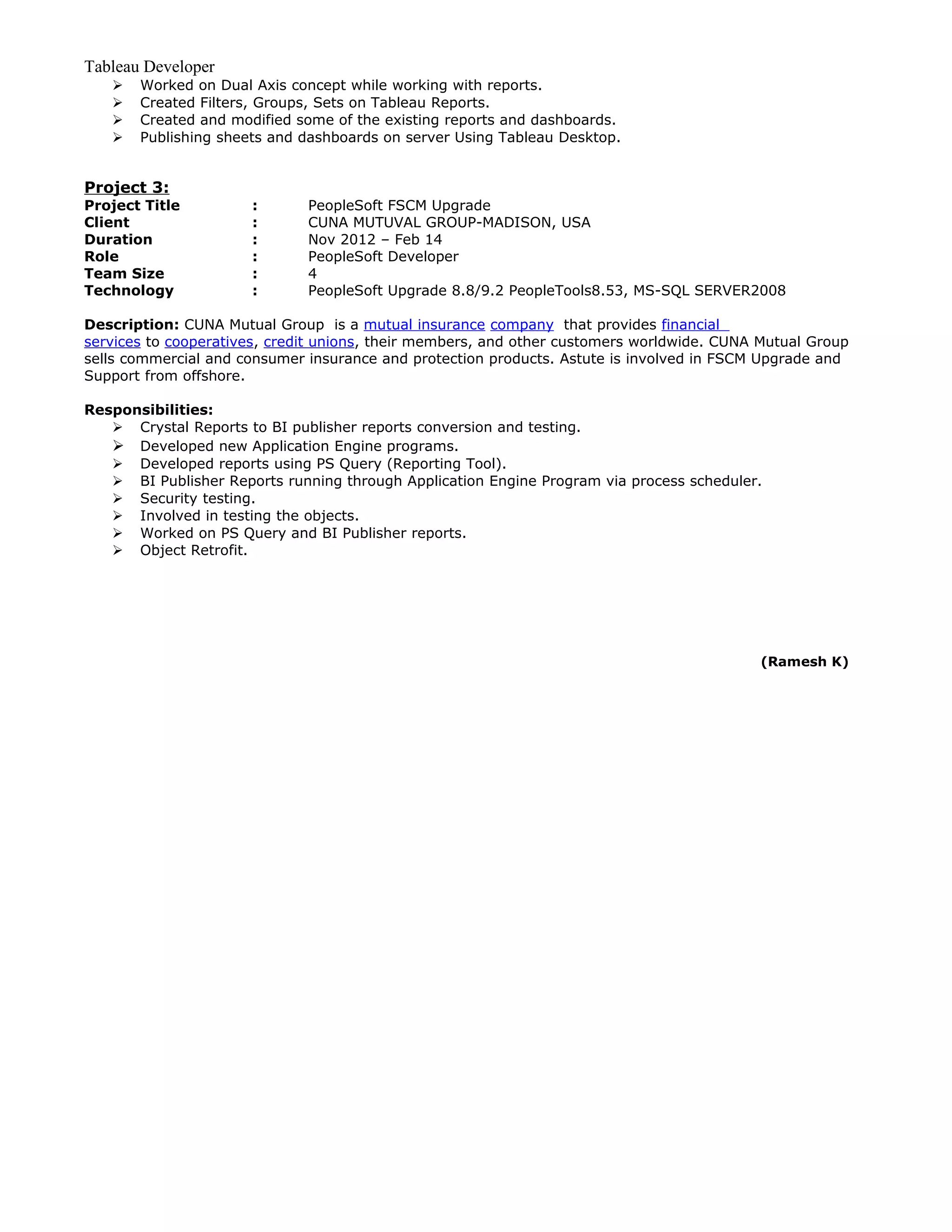 Ram Tableau | DOC | Databases | Computer Software and Applications