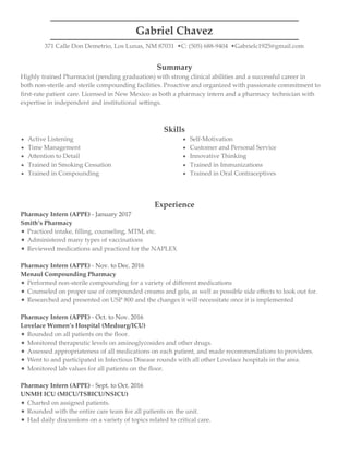 Gabriel CV Post Grad | PDF