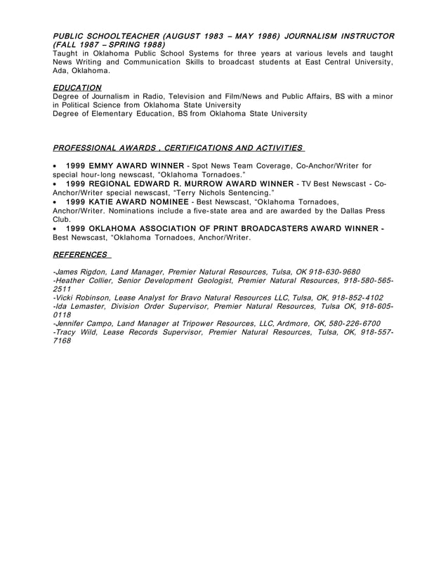 Lisa's+Landman+Resume' | DOC | Television | Entertainment