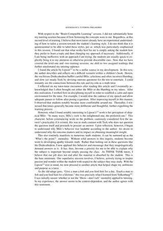 Rodriguez_THINK_TANK_Mathematics_Tutoring_Philosophy | PDF