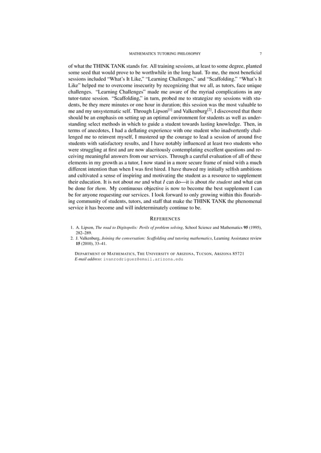 Rodriguez_THINK_TANK_Mathematics_Tutoring_Philosophy | PDF